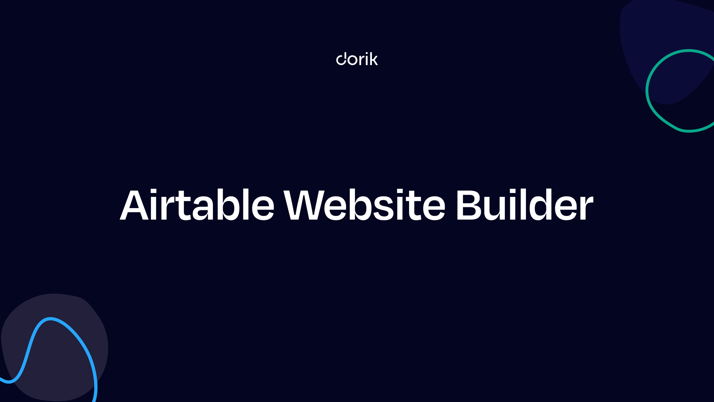 #1 Website Builder with Airtable | Dorik