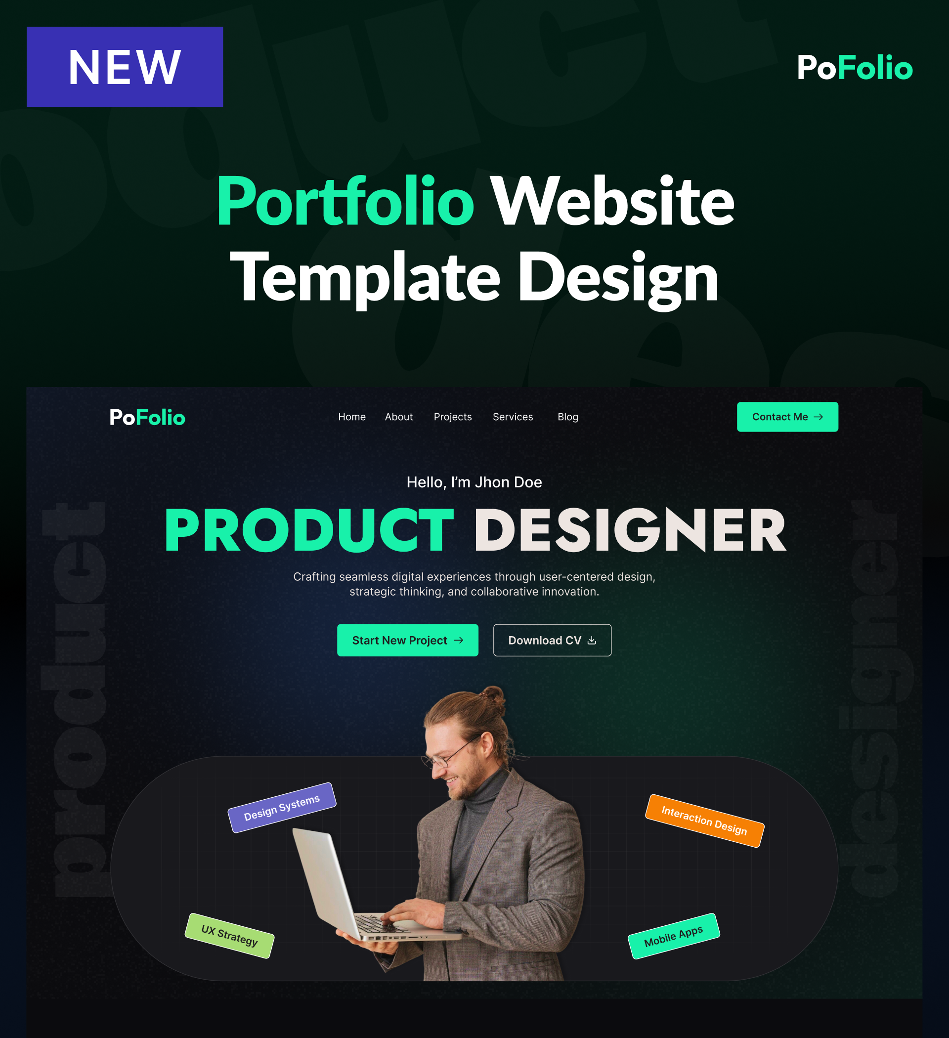 PoFolio - Product Designer Portfolio Website Template