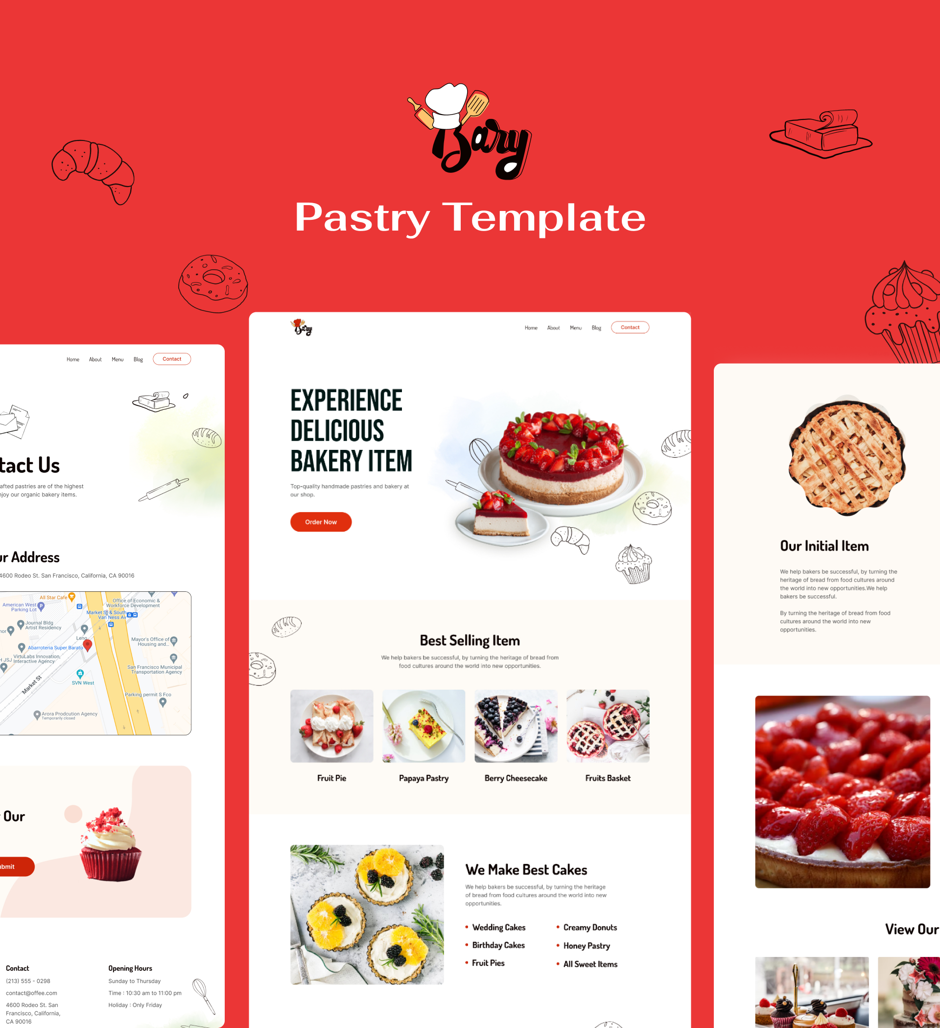 Bary - Pastry Website Template