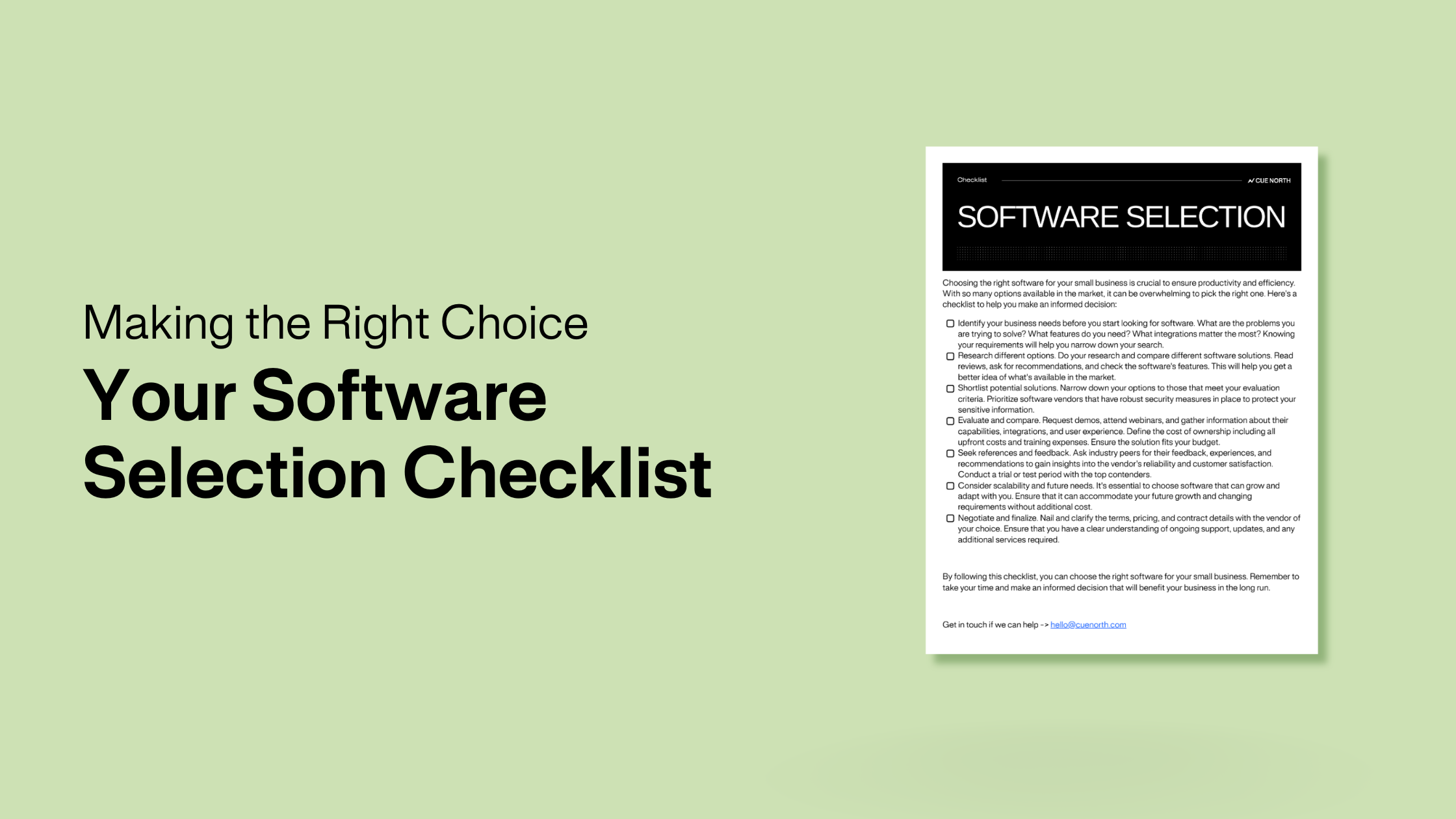 Making the Right Choice: Download Your Software Selection Checklist